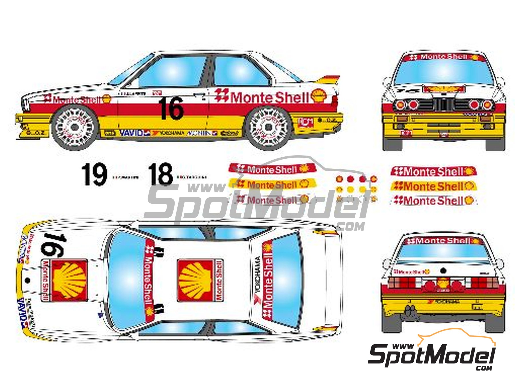 LB Production LB24035: Marking / livery 1/24 scale - BMW M3 E30 Sport Evolution II Bigazzi Team ...
